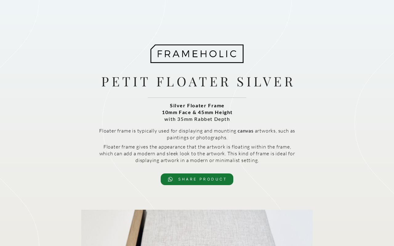 Petit Floater Silver | Frameholic Catalogue